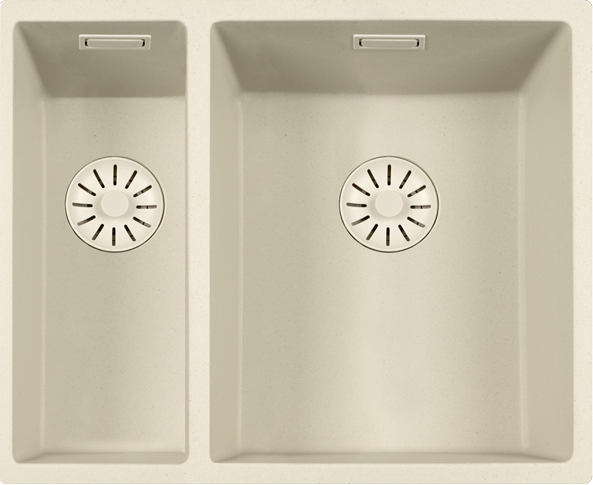 Lorreine 1534CQSP-FU-Coffee Luxe Anderhalve Keukenspoelbak Graniet ...